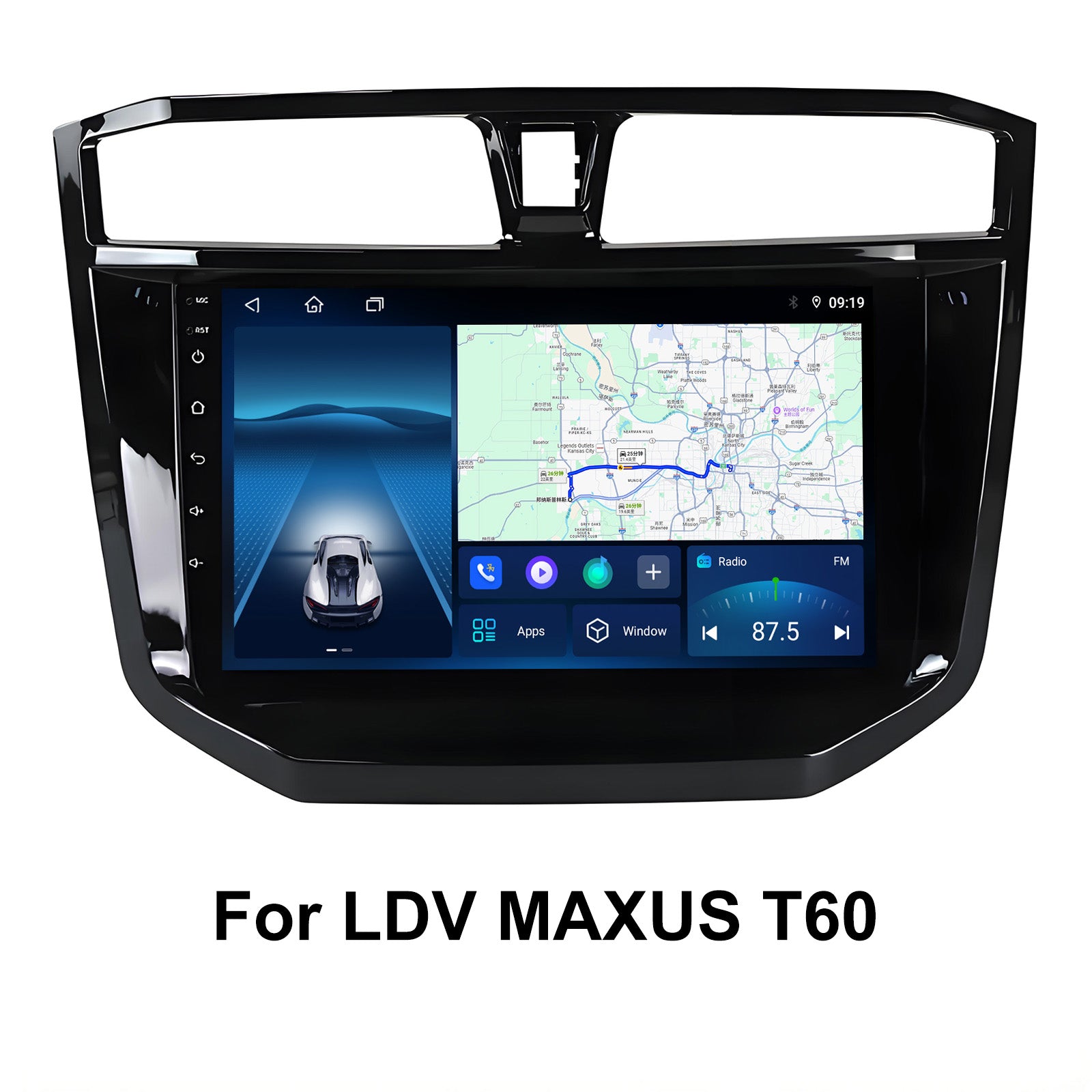 9 Inch Touch Screen for LDV MAXUS T60 Radio, Android Car Stereo with C ...