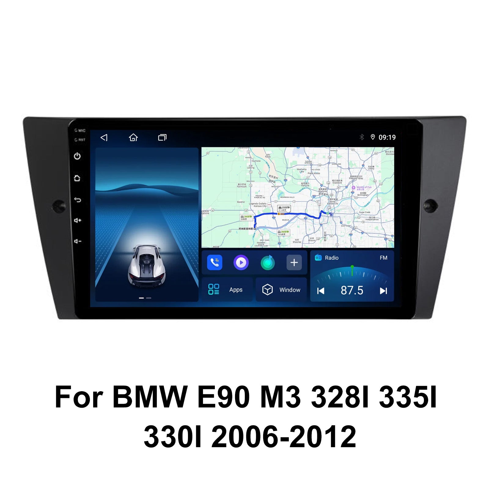 9 Inch Car Stereo Radio for BMW E90 M3 328I 335I 330I 2006-2012 Wirele ...