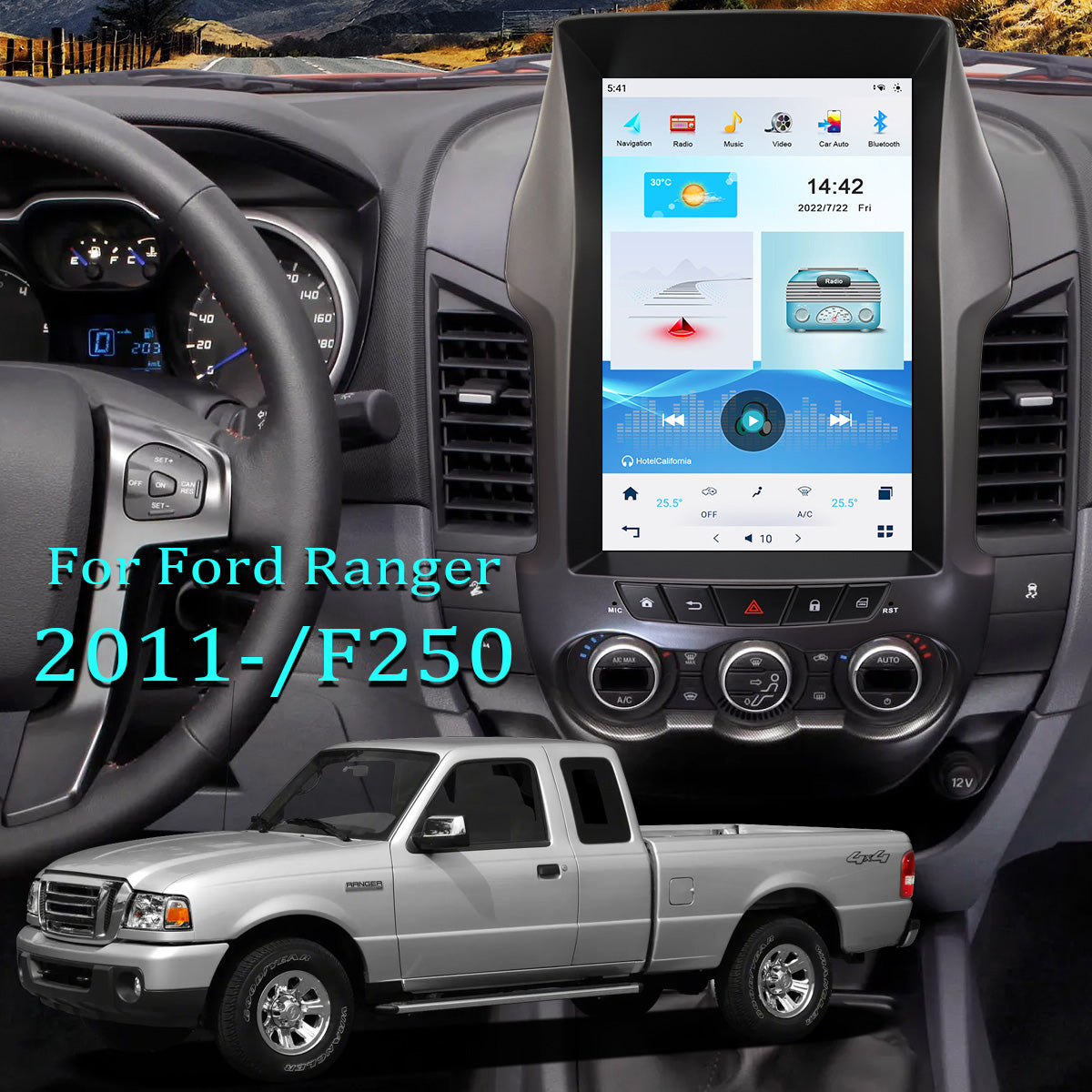 KSPIV Android Car Radio for Ford Ranger 2011-/ F250 Head Unit Video Au ...