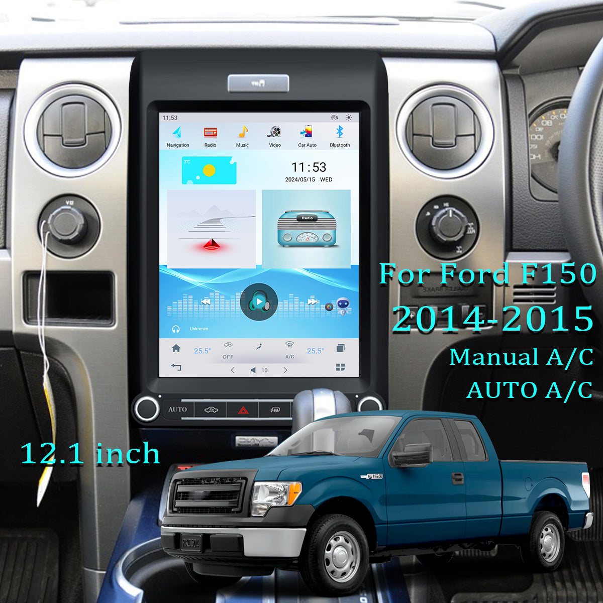 KSPIV | 12.1 Inch | Ford F150 2013-2014 | Tesla Style Screen | Android ...