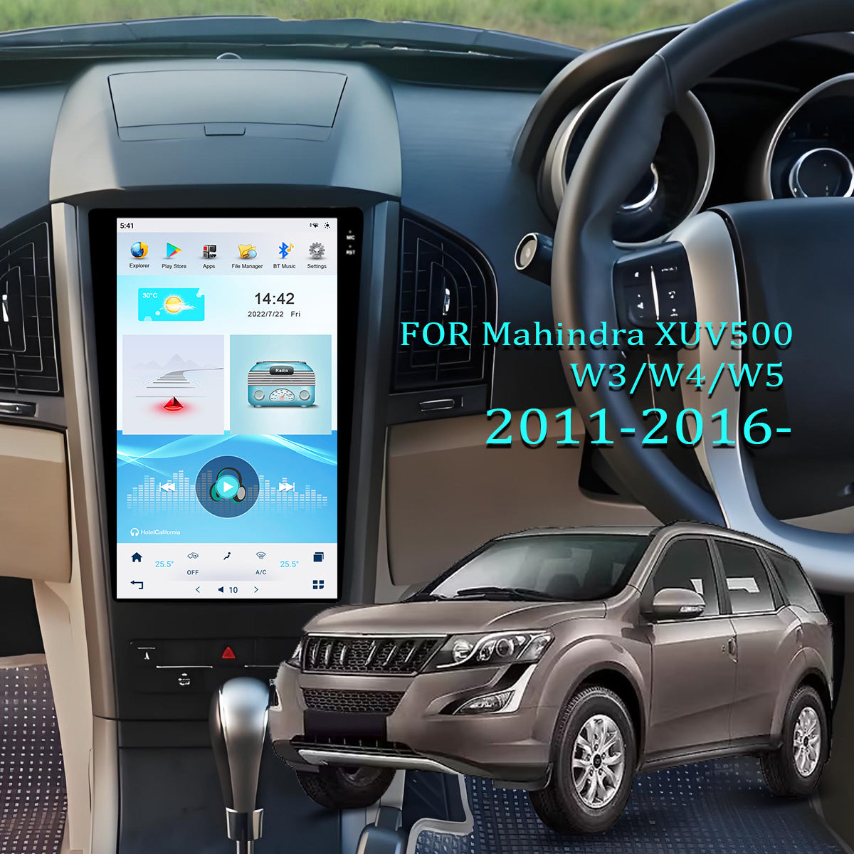 KSPIV Android Tesla Vertical Screen Autoradio For Mahindra XUV500 W3/W ...